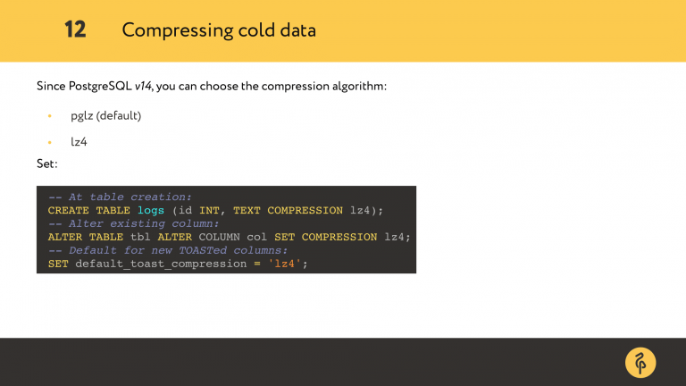 Data archiving and retention in PostgreSQL. Best practices for large datasets - Data Egret