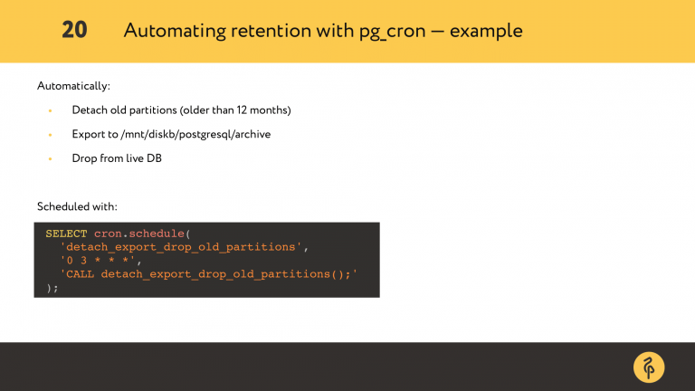 Data archiving and retention in PostgreSQL. Best practices for large datasets - Data Egret